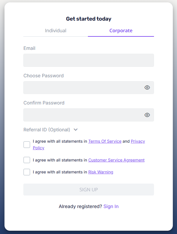 For Website - How to Sign Up (Corporate Account) – KDX Support