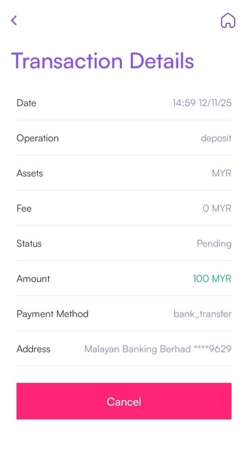 For Mobile App - How to View Transaction Status – KDX Support